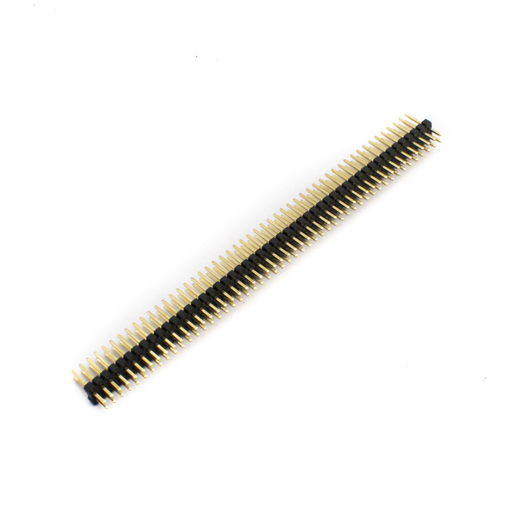 Buy 1.27mm 2x40 Pin Straight Male Double Row Brass Header Strip at ...