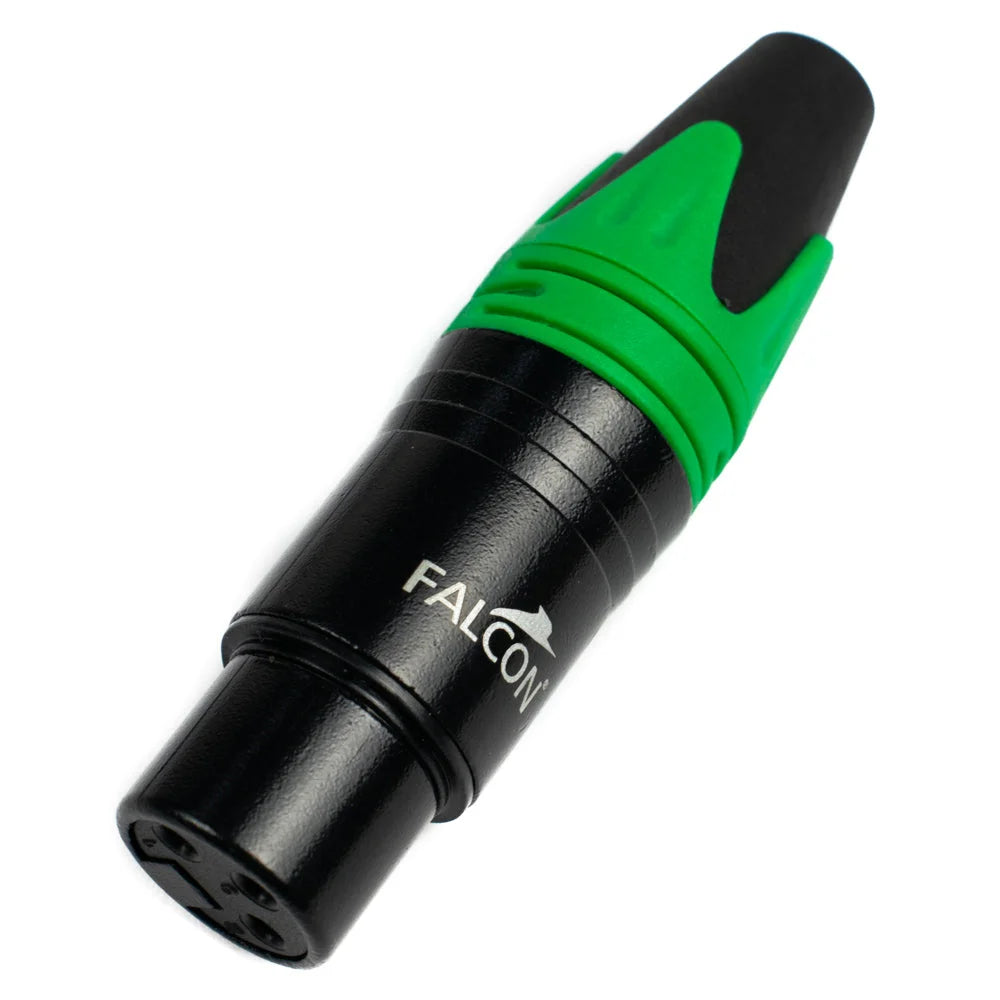 Buy Falcon FC3PMNTCT 3 Pole Female XLR Cable Connector (Green) at ...