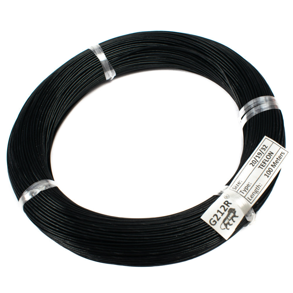 Buy 20 AWG Multi-Strand Teflon Wire 20/19/32 (Black) 100 Meter at ...