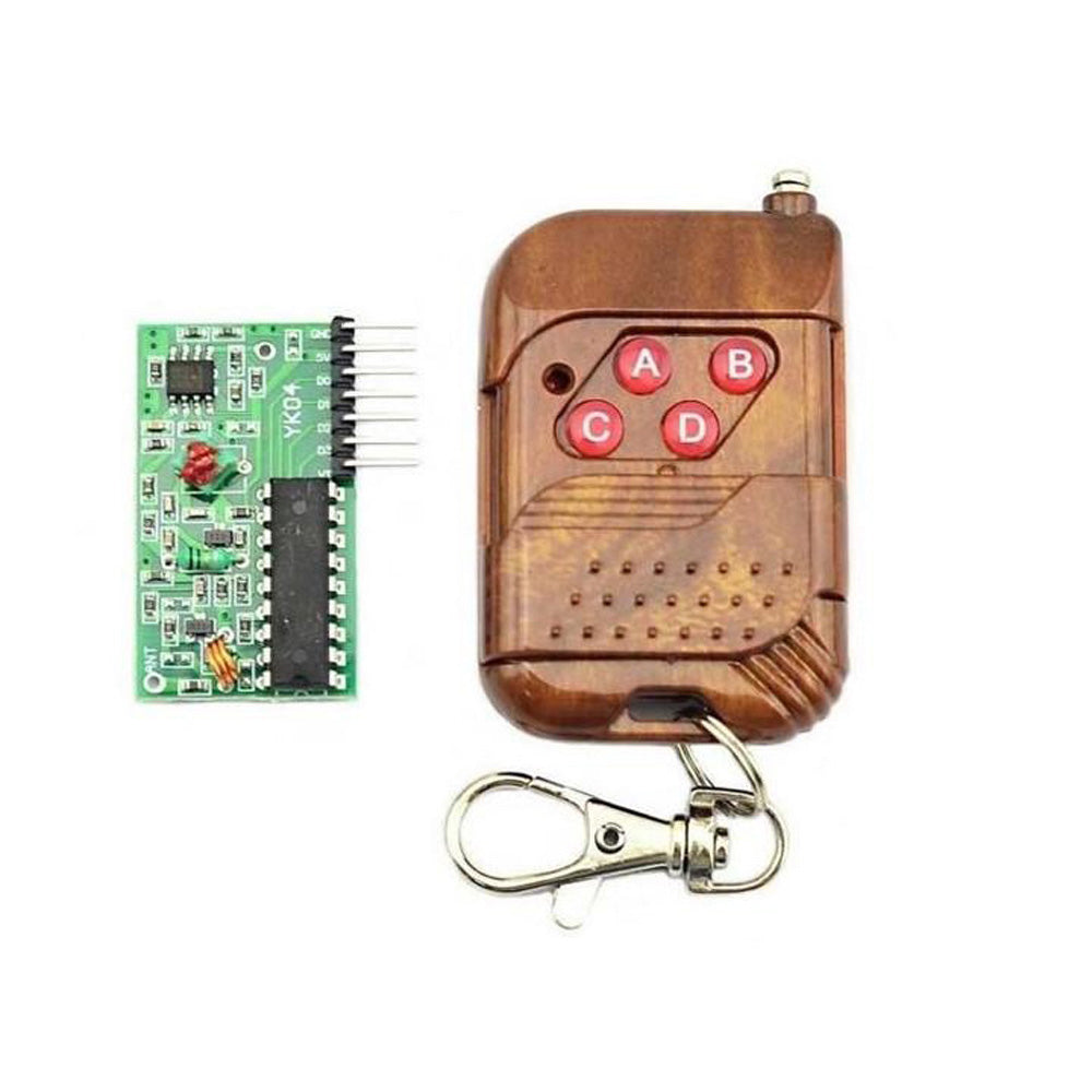 Buy 4 channel wireless four button remote control transmitter receiver module | electronifyindia ...