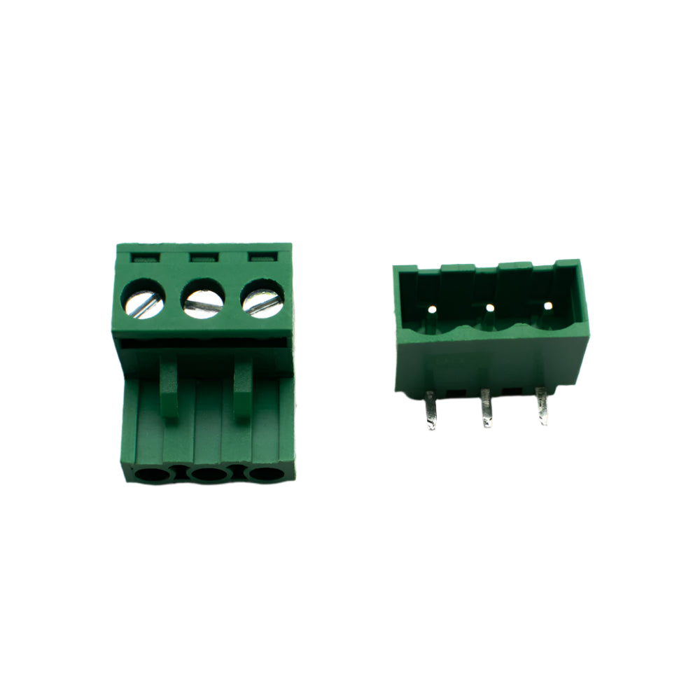 Buy 3 Pin Male-Female Pair Plug-in Screw Terminal Block Connector Box ...
